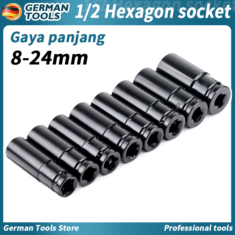 Jual German tools 1/2 Kunci Socket Panjang 1/2inch impact Socket ...
