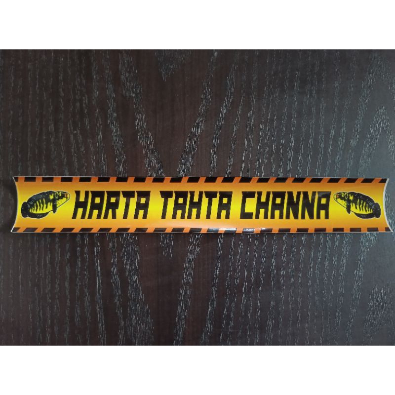 Jual Stiker Akuarium Tulisan Ikan Channa / Harta Tahta Channa - Desain ...