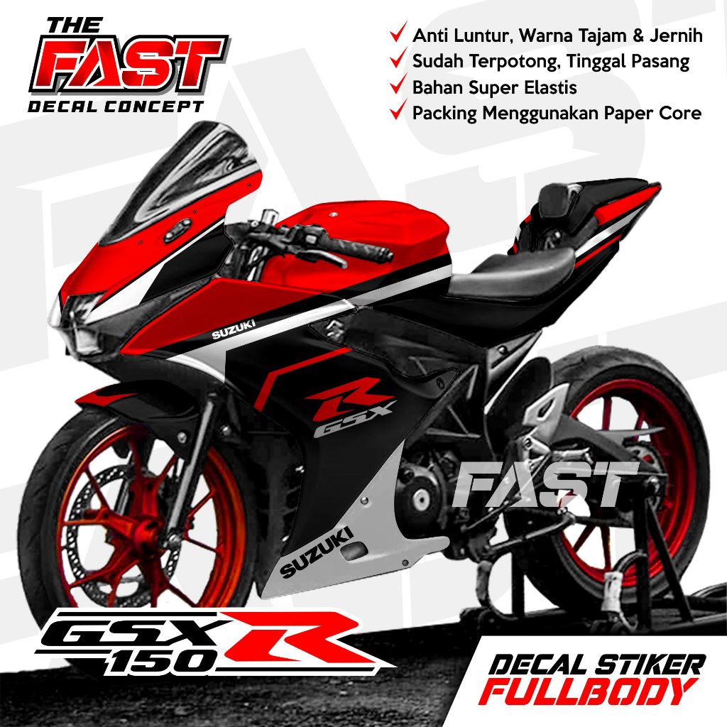 Jual Decal Gsx R150 Full Body Racing Custom TERBARU BISA COD Variasi ...