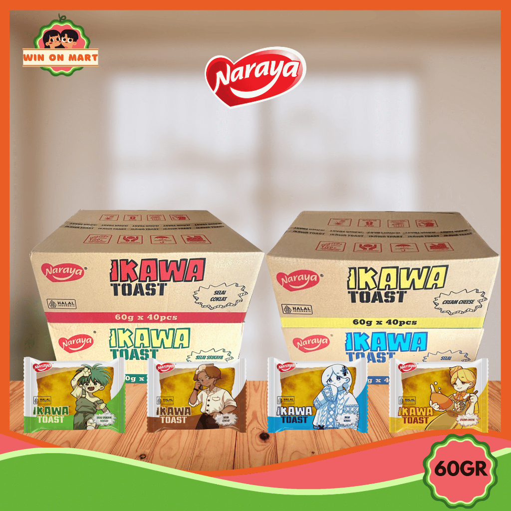 Jual Roti | Naraya Ikawa Toast 60gr | Coklat | Keju | Vanila | Srikaya ...