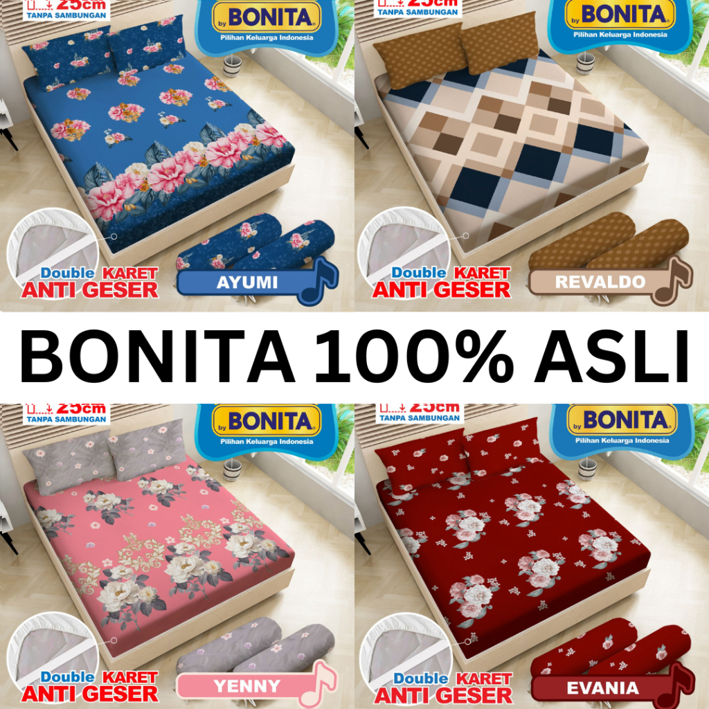 Jual (MOTIF TERBARU) SPREI BONITA VIONA (180x200) HARGA PABRIK KING ...