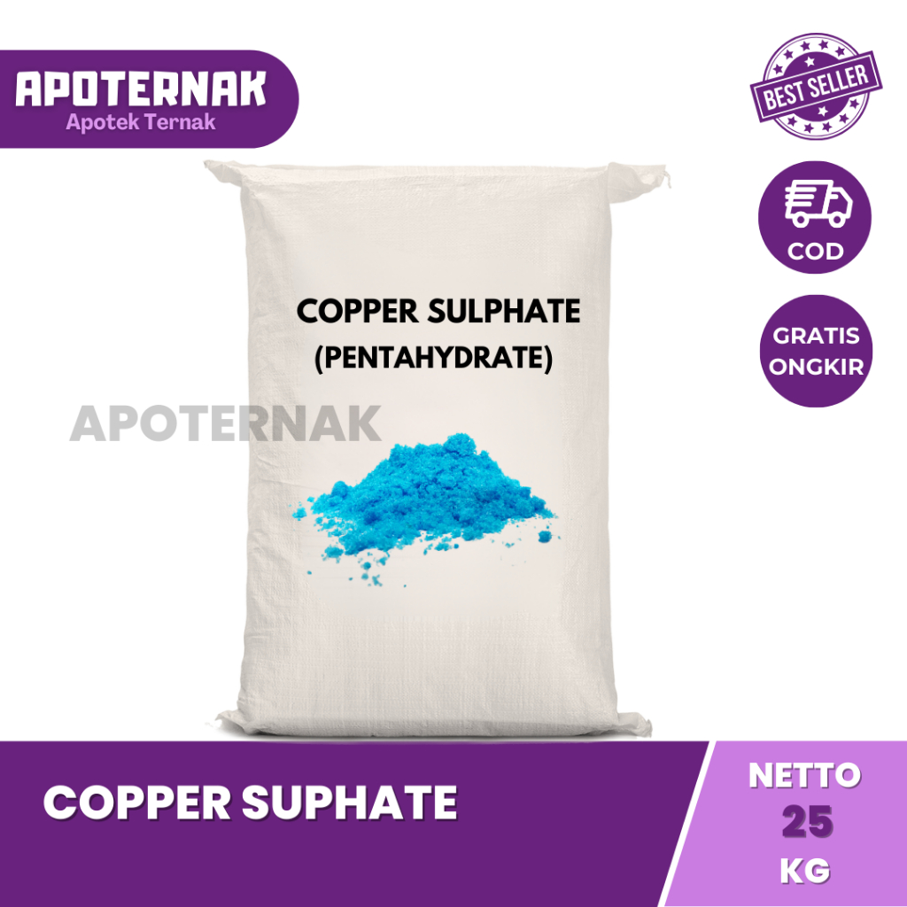 Jual TERUSI 25 KG (1 SAK) - COPPER SULPHATE 25KG Prusi CuSO4 Tembaga ...