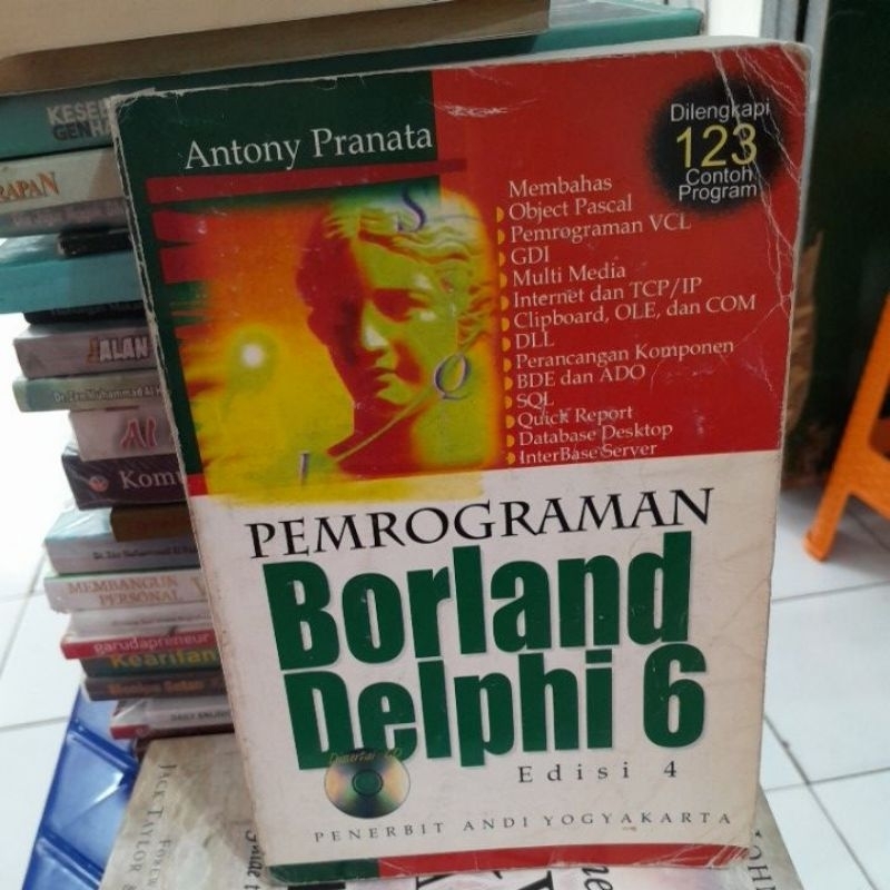 Jual PEMROGAMAN BORLAND DELPHI 6(ANTONY PRANATA)BUKU SECOND ORIGINAL TANPA CD) | Shopee Indonesia