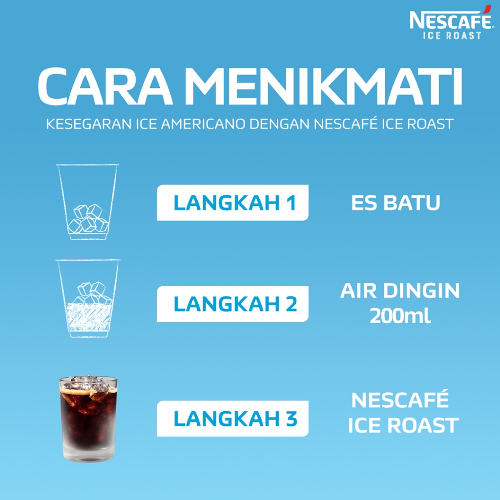 Jual Nescafe Ice Roast Americano Coffee Kopi Hitam Kopi Instan Kopi ...