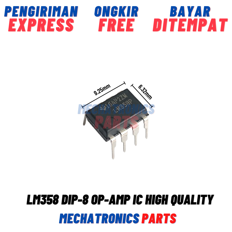 Jual LM358 DIP-8 OP-AMP IC High Quality LM358P Single Supply Dual ...