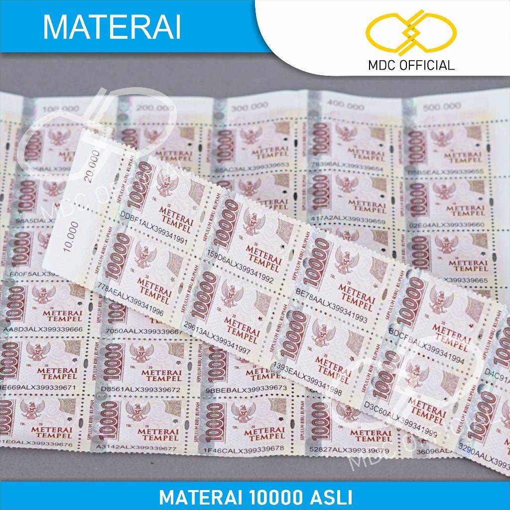Jual Materai Tempel 10000 Asli POS Indonesia | Shopee Indonesia