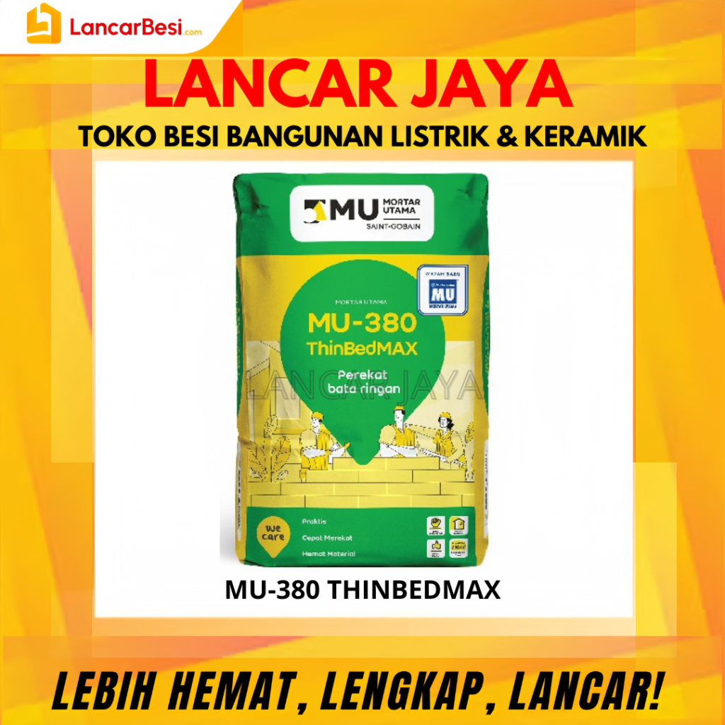 Jual Mortar Utama MU-380 ThinBedMAX Perekat Bata Ringan 40Kg | Shopee ...