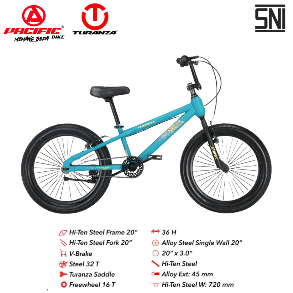 Jual Pacific Bike Turanza 812 BMX Edisi Khusus Ukuran Ban 20 | Shopee ...