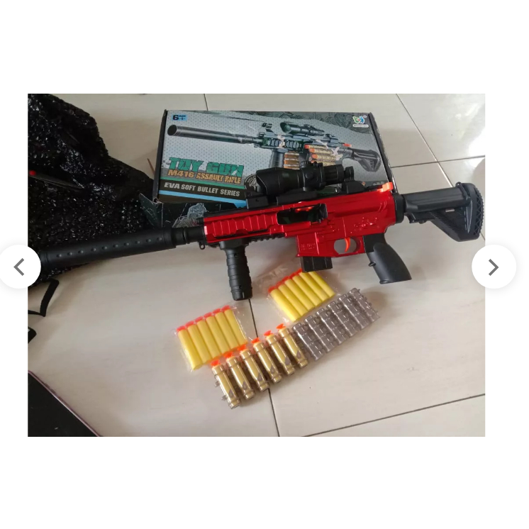 Jual Mainan Anak TOY GUN M416 ASSAULT RIFLE Tembakan Eva Soft Bullet ...