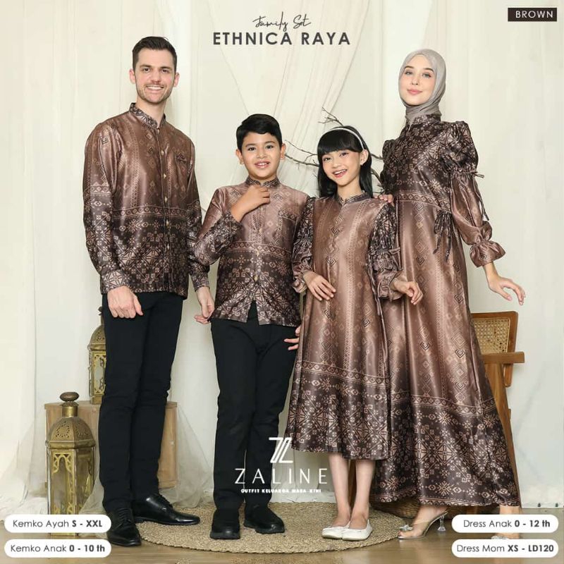 Jual Family Set Keluarga Muslim Motif Lebaran 2025 Premium | Baju ...