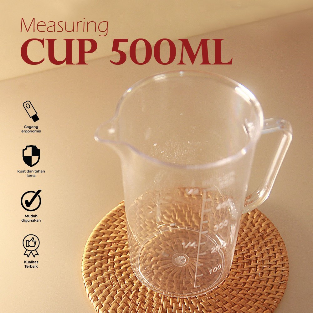 Jual Gelas Takar Measuring Cup Gelas Ukur 500 ml | Shopee Indonesia