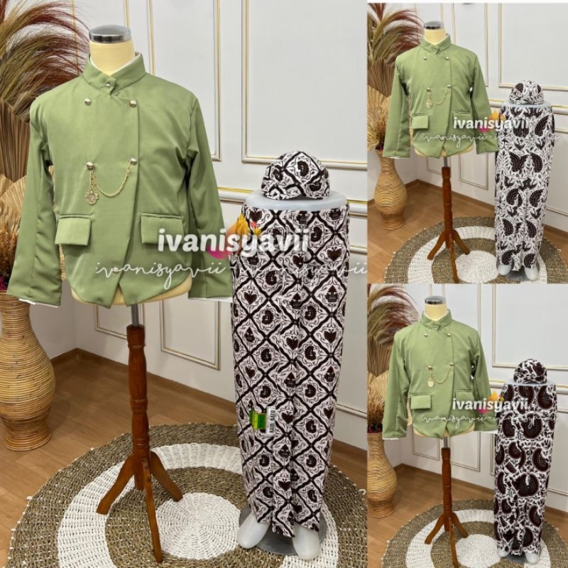 Jual (1set Cowok) Baju Adat Jawa- Tradisional / Beskap +Jarik +Blangkon ...