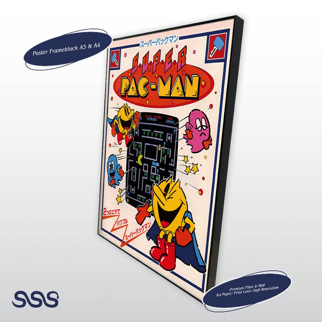 Jual POSTER SUPER PACMAN / AESTHETIC POSTER / POSTER FRAMEBLOCK ...