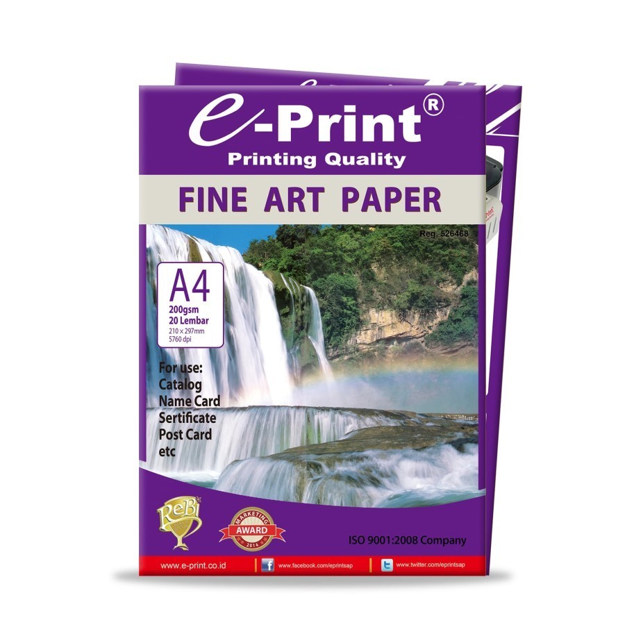 Jual E-Print Fine Art Paper A4 200 gsm / Kertas Fine Art Paper Eprint ...