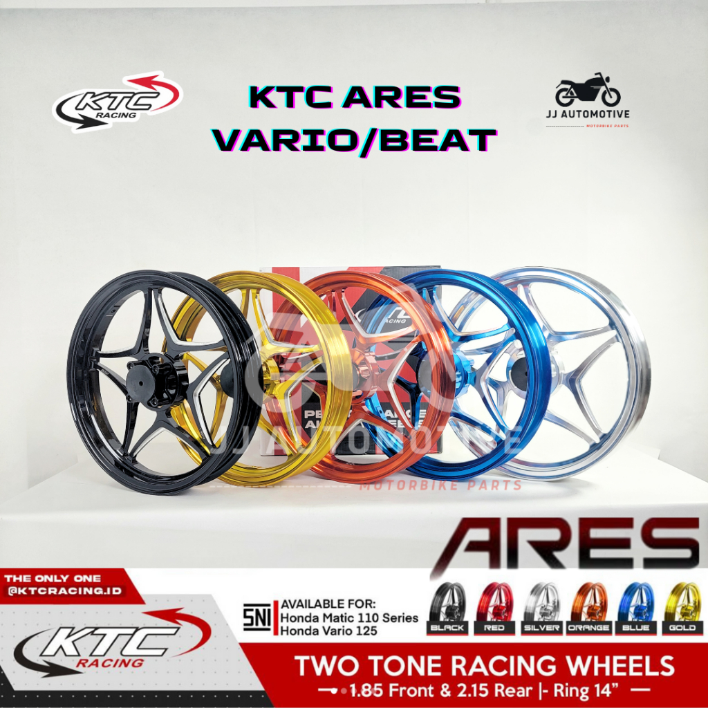 Jual Velg KTC Ares Vario Beat Scoopy Genio Ring 14 Ukuran 185x215 | Shopee Indonesia