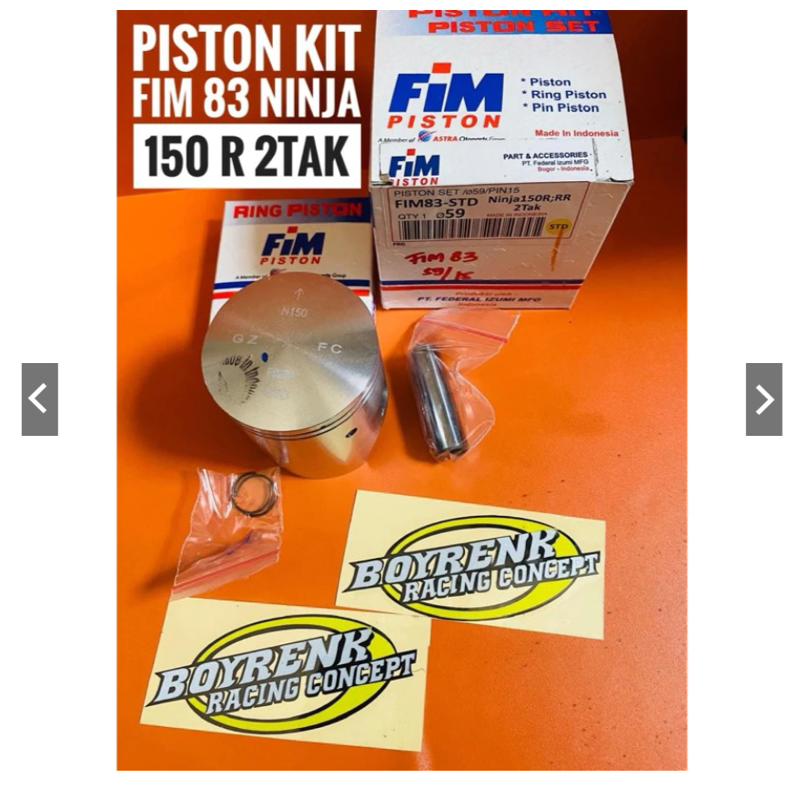 Jual PISTON KIT SEHER FIM 83 NINJA KR 50 STD - 300 PIN 15 - BOYRENK ...