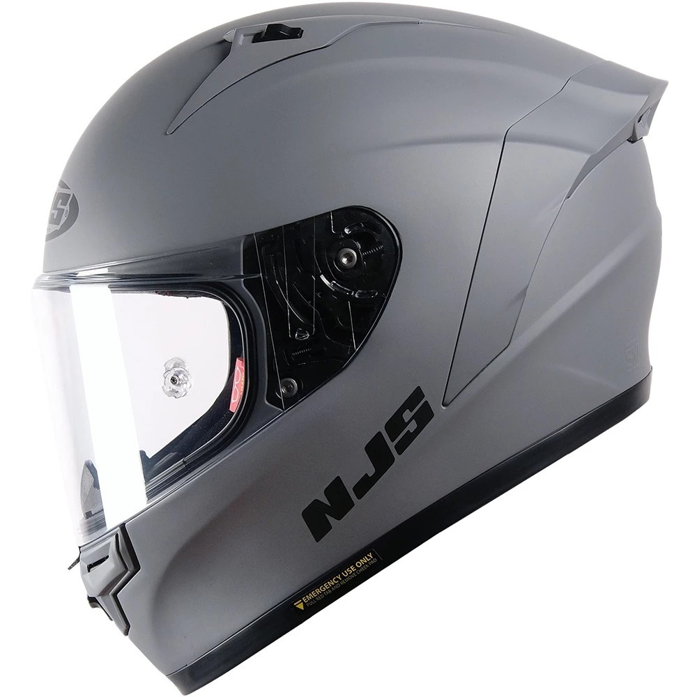 Jual HELM NJS ZX-1R SOLID STONE GREY DOFF DOP MATT| HELM NJS ZX-1R ...