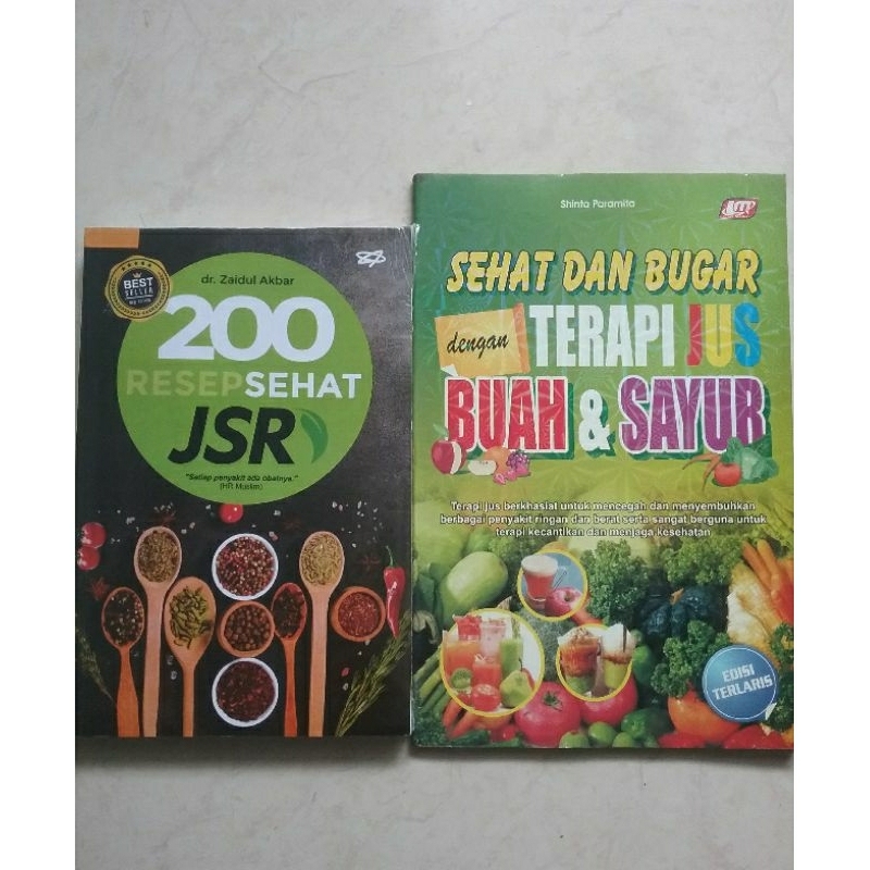 Jual paket 2 buku sehat bugar terapi JUS buah dan sayur & 200 resep ...