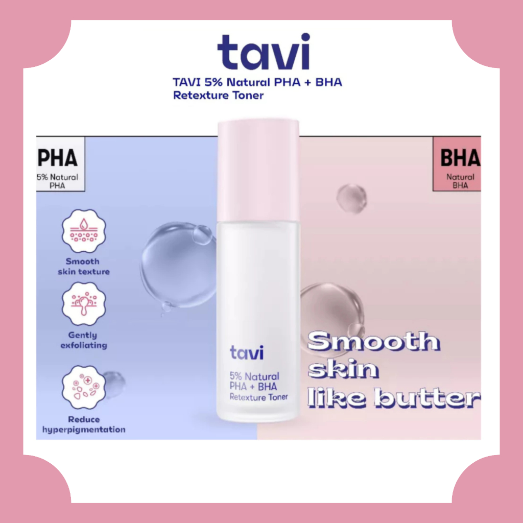 Jual Tavi 5% Natural PHA + BHA Retexture Toner 100ml | Shopee Indonesia