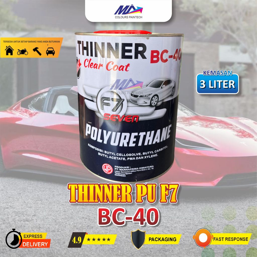 Jual Thinner BC-40 Polyurethane F7 3 liter | Shopee Indonesia