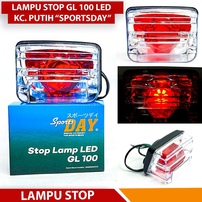 Jual STOPLAMP MERAH PUTIH HONDA C700 WIN LAMPU STOP GL100 KACA BENING ...