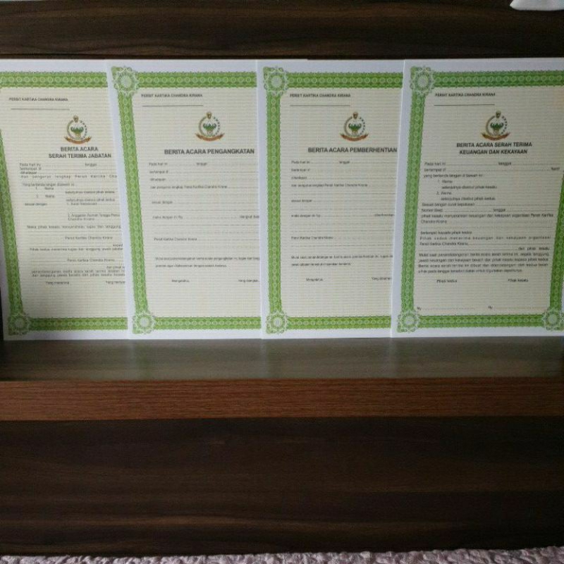 Jual BLANKO ACARA PERSIT(BAST,BA PENGANGKATAN,BA PEMBERHENTIAN , BA ...