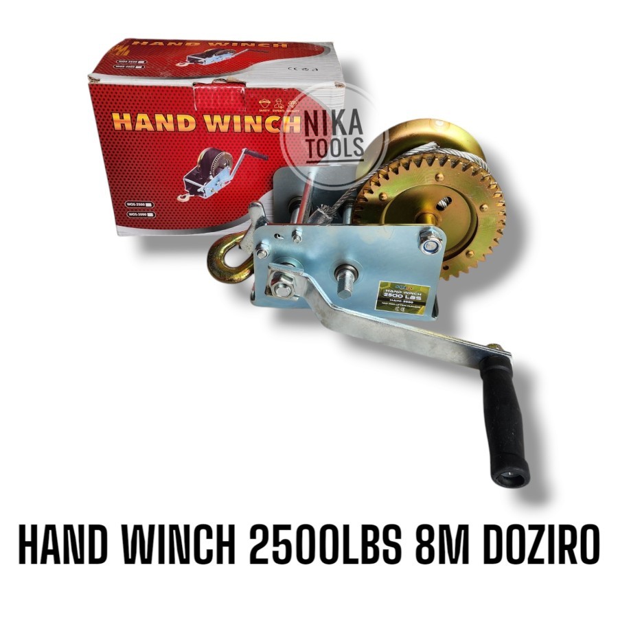Jual Hand Winch Boat Winch Katrol Manual 2500 LBS 8 M Meter | Shopee ...