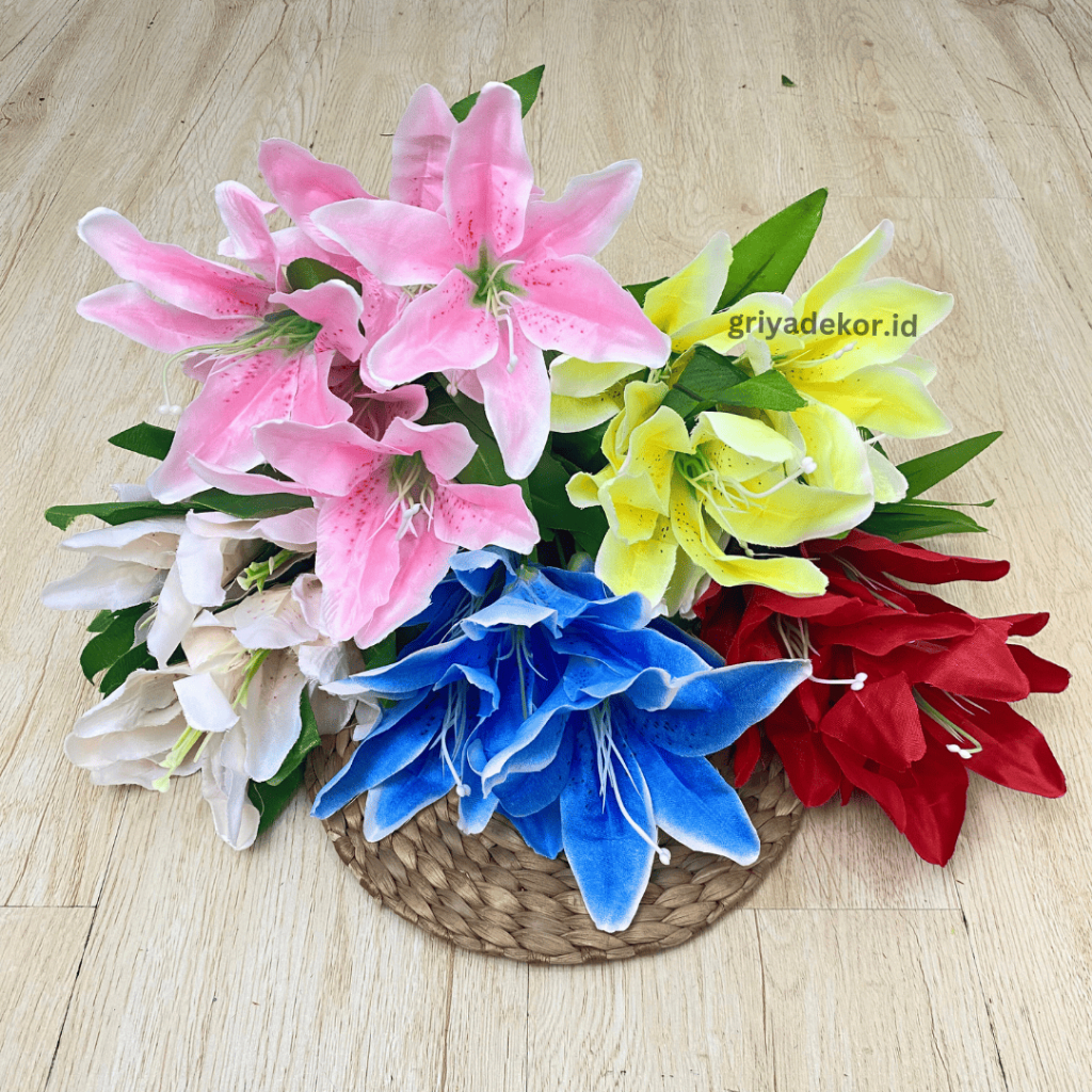Jual BUNGA LILI K5 PENGANTIN HIAS ARTIFICIAL PLASTIK DEKORASI | Shopee ...