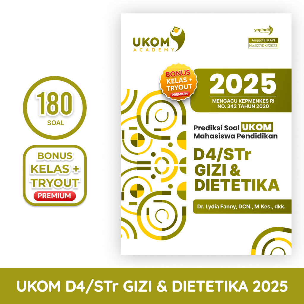 Jual UKOM Academy Buku Prediksi Soal UKOM D4/STr Gizi dan Dietetika ...
