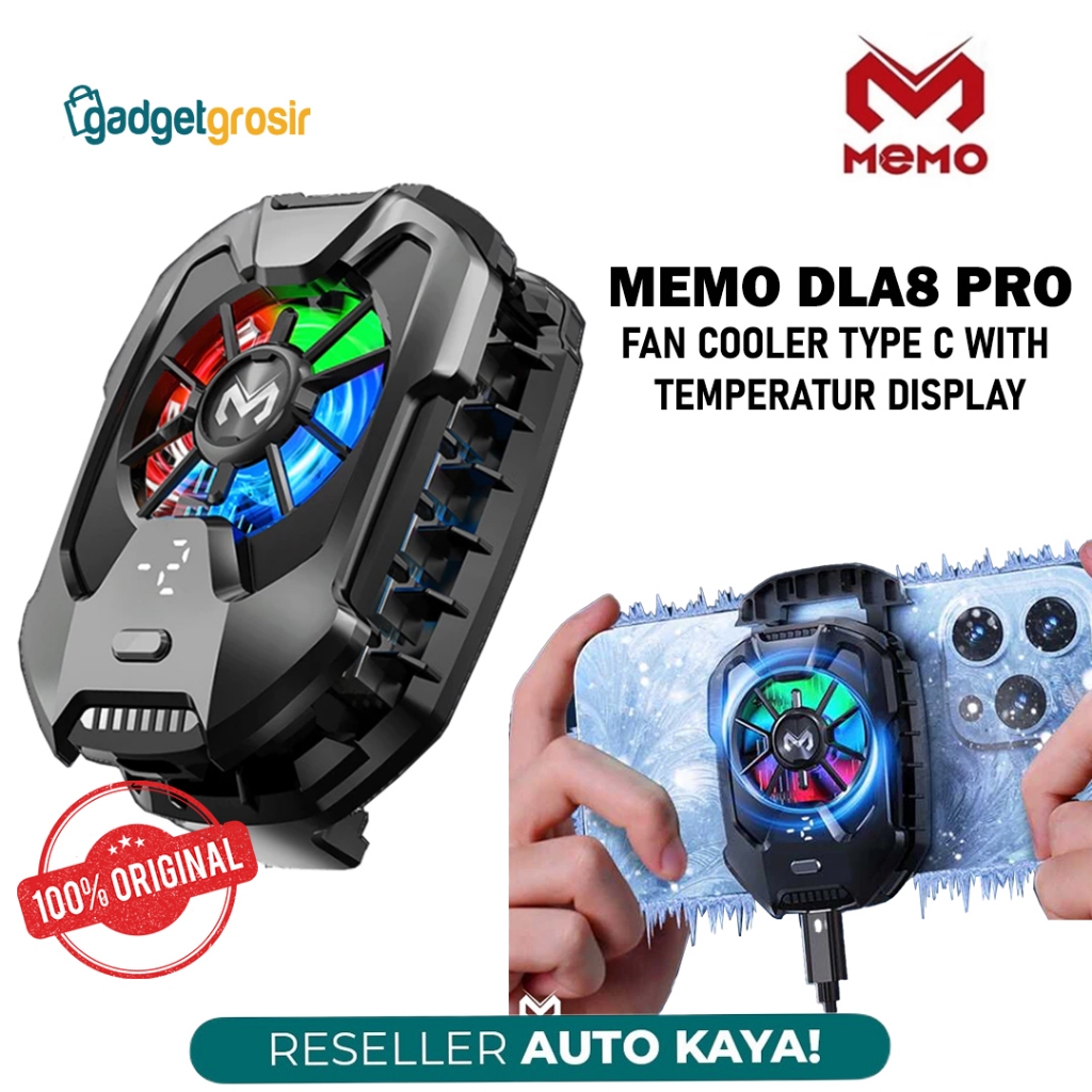 Jual MEMO DLA8 Pro Funcooler Fan Cooler With LED Temperatur Display 3 ...