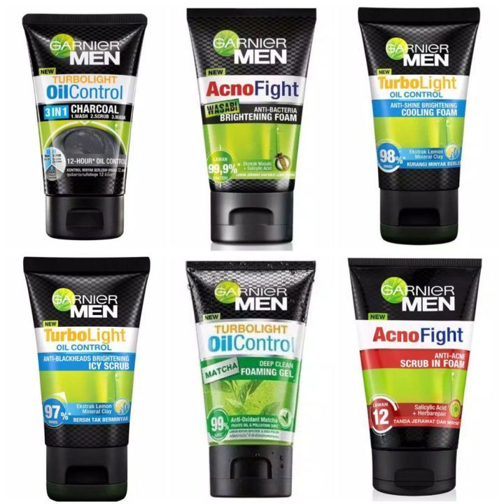 Jual GARNIER MEN SERIES - ACNOFIGHT - TURBOLIGHT OIL CONTROL - POWER ...