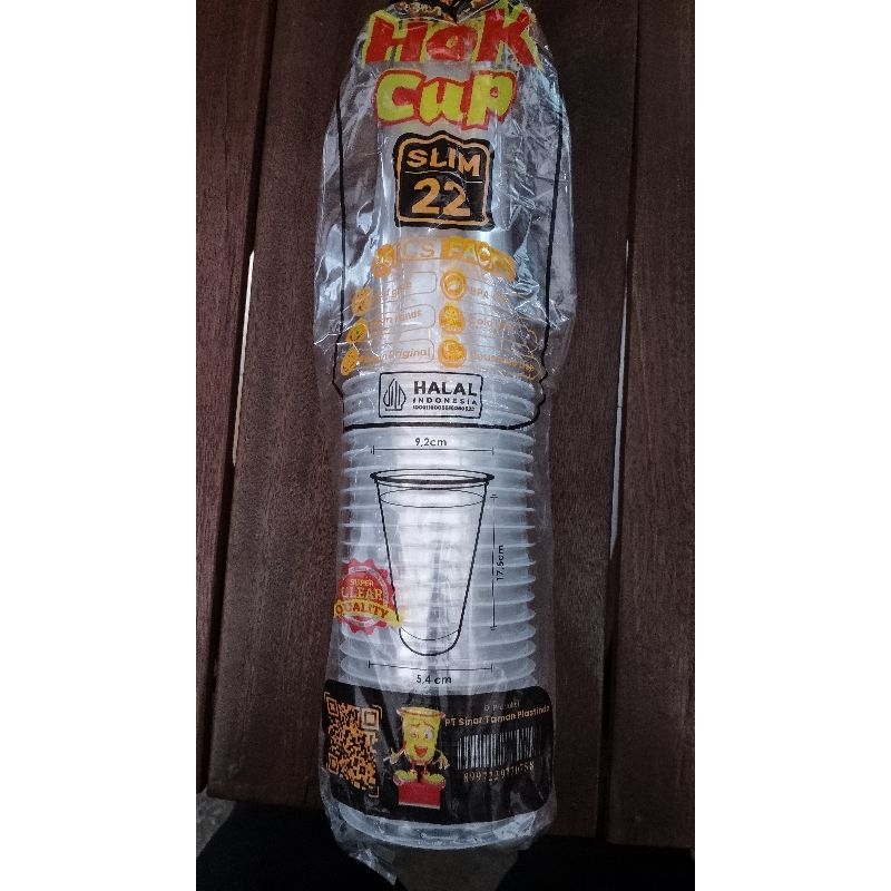 Jual HOK cup SLIM 22 oz Gelas Es Teh Jumbo Gelas Cup Isi 25 pcs ...