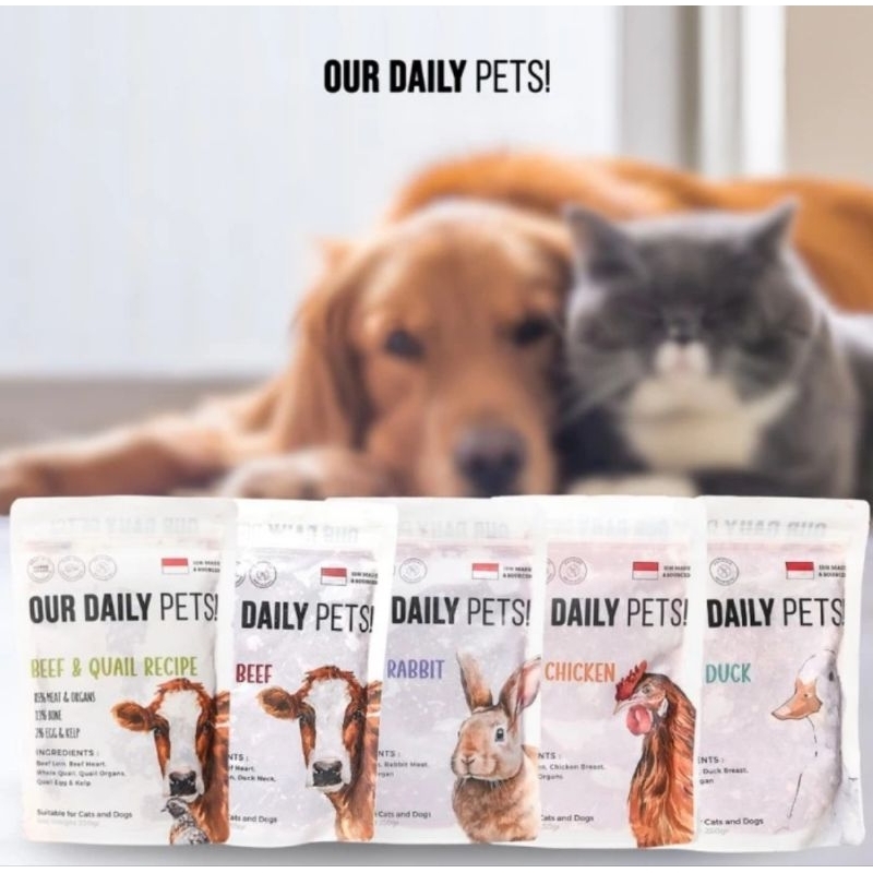 Jual OUR DAILY PETS Raw Pet Food For Dogs And Cats 250gr Makanan Hewan ...