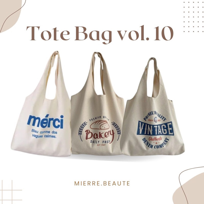 Jual MIERRE - TOTE BAG VOL 10 - TAS TOTEBAG TAS WANITA KANVAS | Shopee ...