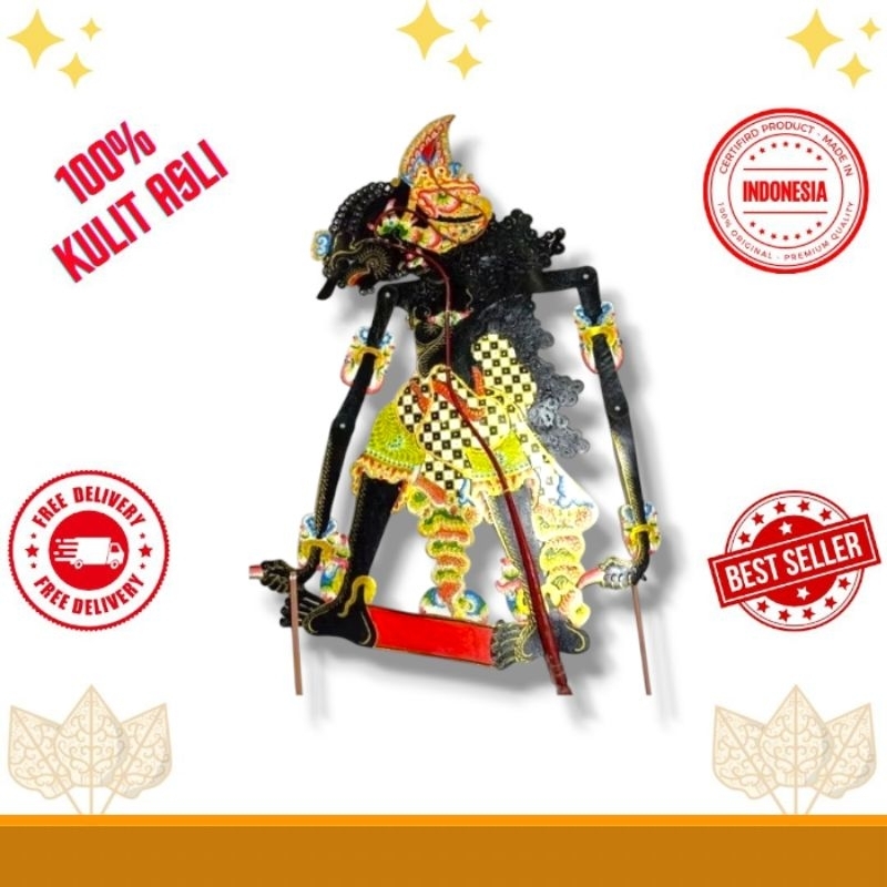 Jual Wayang Kulit Asli JAGALABILAWA Hitam Alusan Ukuran 60cm Standar Dalang | Shopee Indonesia