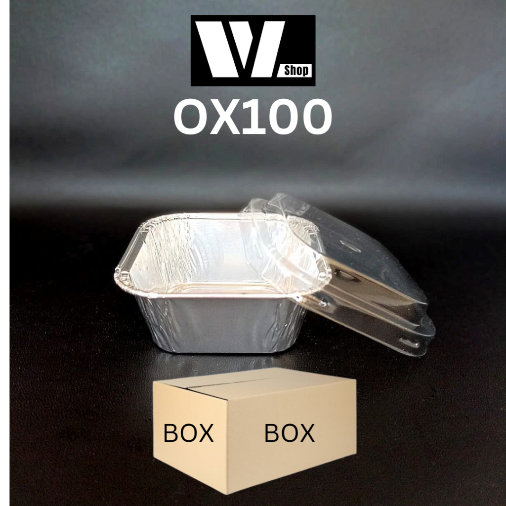 Jual BOX Aluminium Tray Kotak 110ml OX-100 Alumunium Foil Cup Perkarton 110 ml OX100 Alu Tray ...