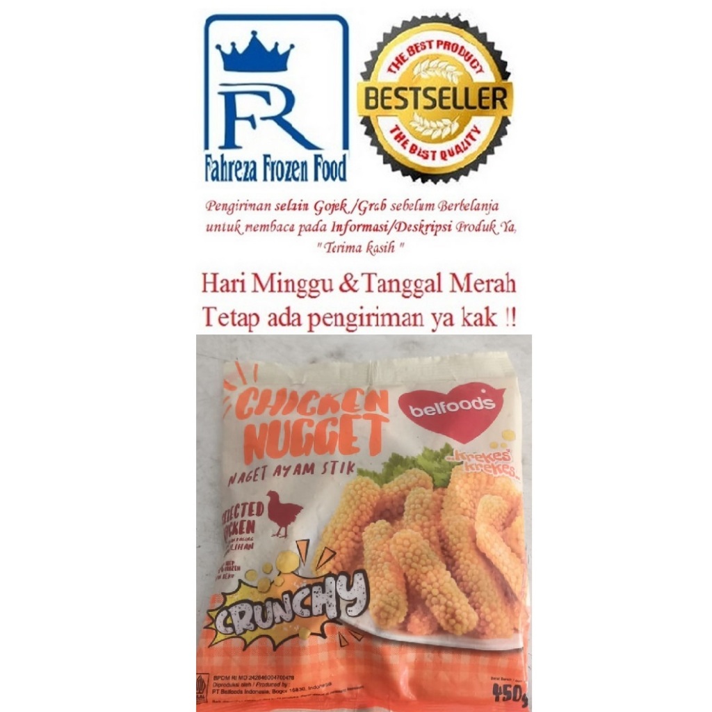 Jual Belfoods Chicken Nugget Stik Crunchy 450 Gram Harga Reseller ...