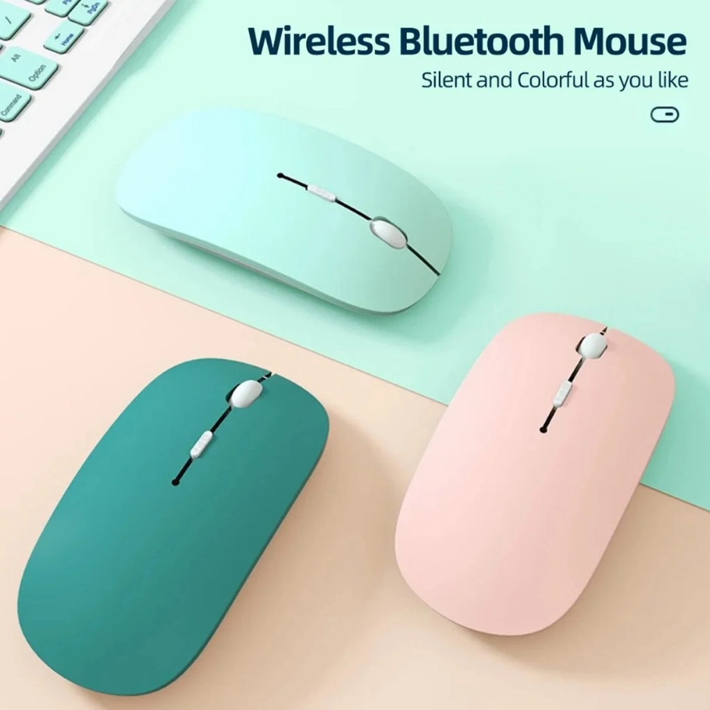 Jual Mouse Wireless Bluetooth Slim Macaron Unitech Silent Click 1600DPI ...