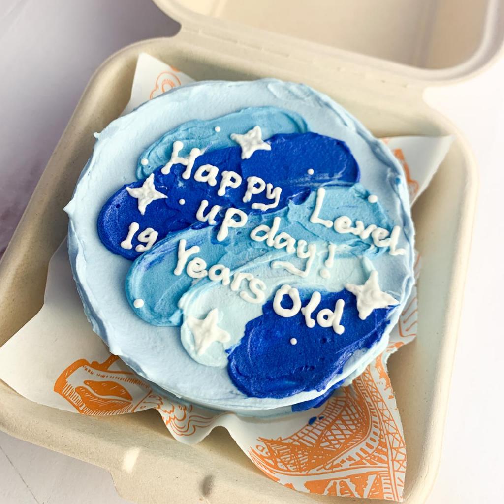 Jual Kue Ulang Tahun/Korean Mini cake/Kue Mini tema Blue/Kue Birthday ...