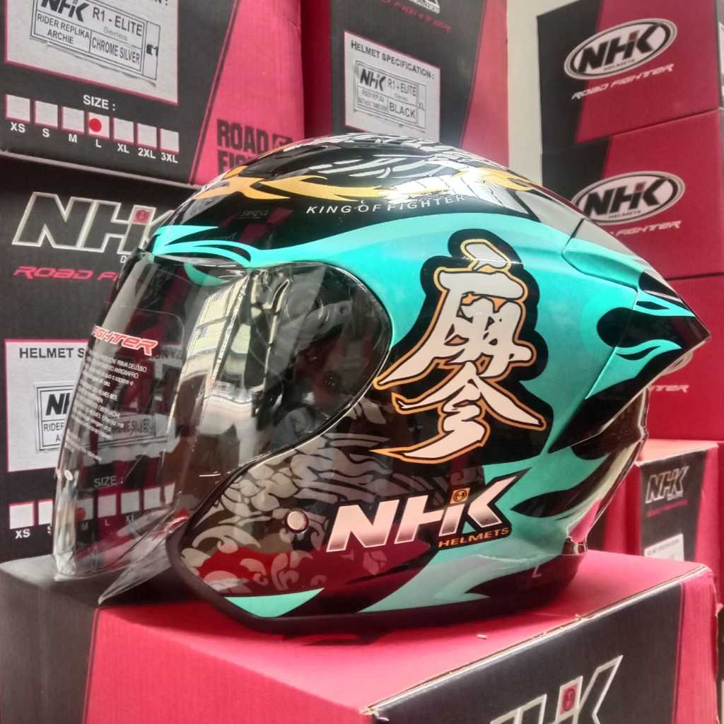 Jual NHK R1 ELITE RIDER REPLIKA CHANON BLACK TOSCA ORIGINAL | HELM ...
