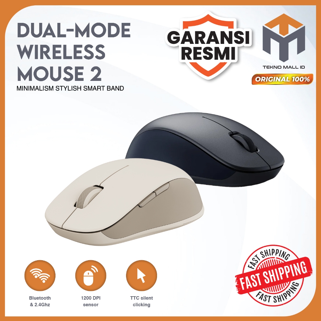 Jual Xiaomi Mi Dual-Mode Wireless Mouse 2 Bluetooth 2.4GHz - Garansi ...