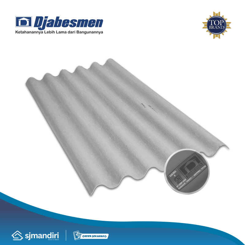 Jual Atap Fiber Semen Djabesmen 6 Gelombang Besar (B100) Lebar 1020mm ...