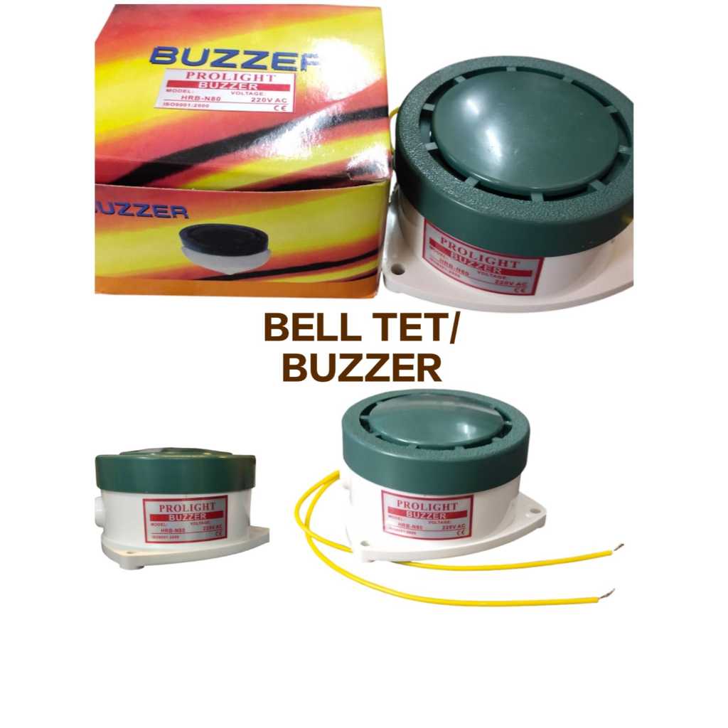 Jual Bel Tet/Bell Listrik/Sekolah/Istirahat/Rumah/Alarm Buzzer HRB N80 220V PROLIGHT | Shopee ...