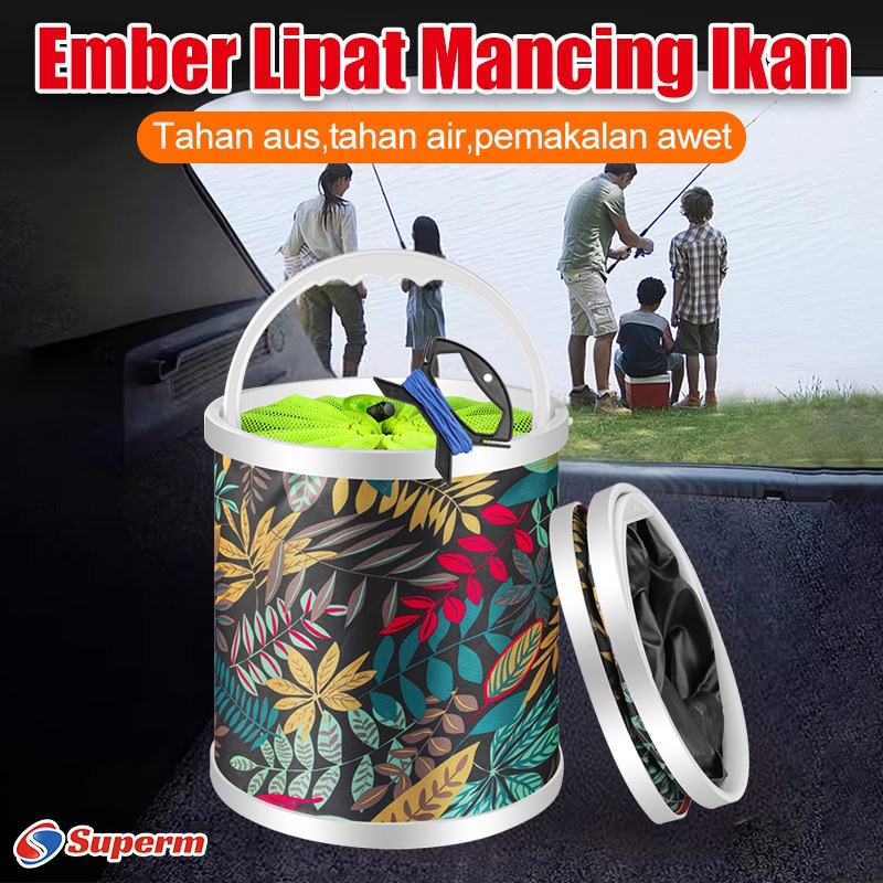Jual Ember Lipat Multifungsi/ Cuci Mobil Fishing Waterproof Folding ...