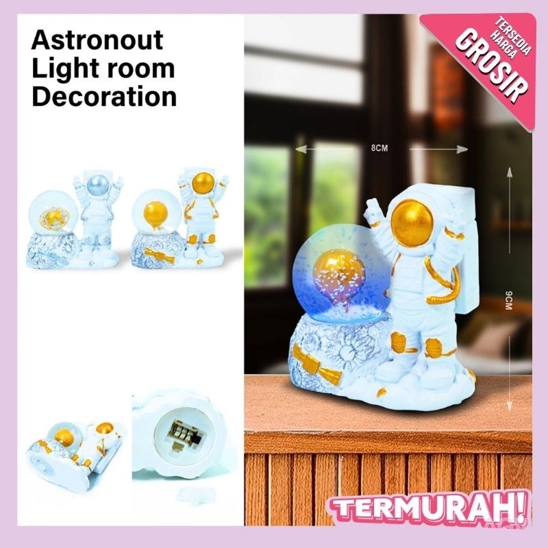 Jual Dekorasi Hiasan Meja Ruangan | Miniatur Bentuk Asronot Bisa Nyala ...