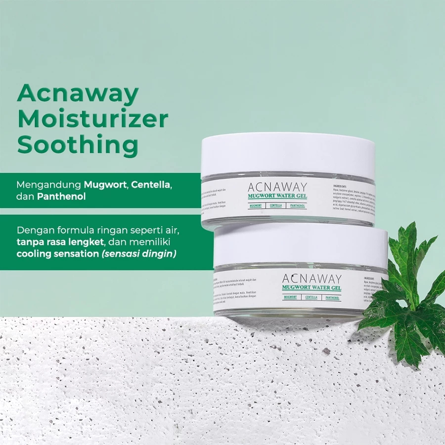 Jual Acnaway Mugwort Water Gel Moisturizer with Mugwort + Centella ...