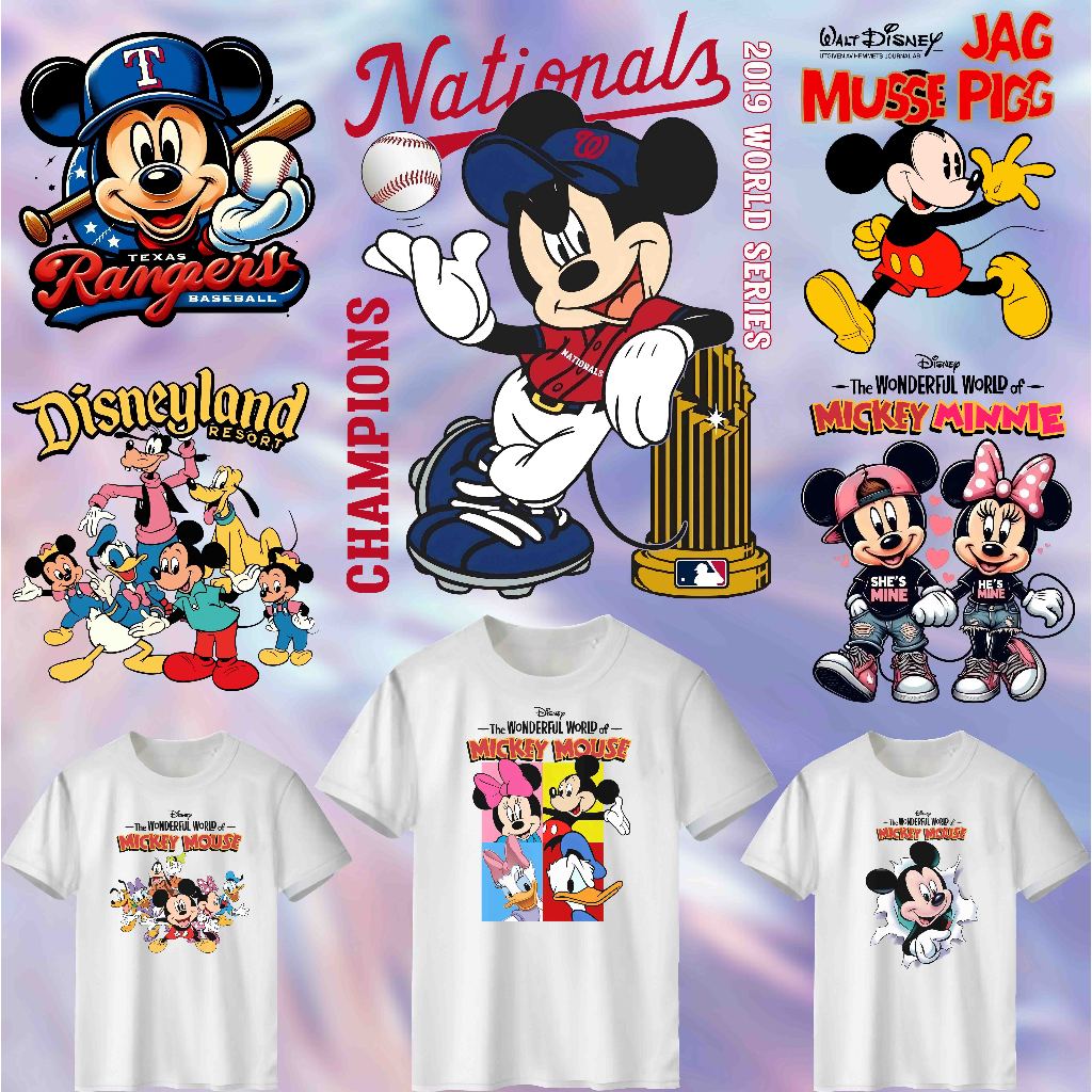 Jual SABLON STICKER DTF UKURAN 19CM TEMA MICKEY MOUSE FUN ART | Shopee ...