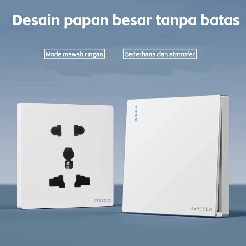 Jual Kokomi Saklar Dinding Putih Premium White Electrical Wall Socket 1 ...