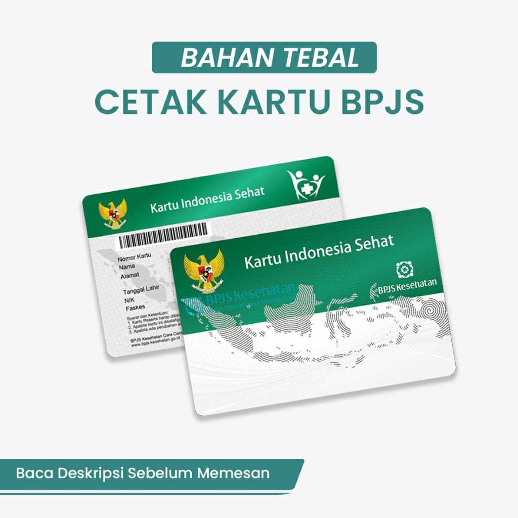Jual Cetak kartu BPJS Ketenagakerjaaan/Kesehatan Bahan PVC Tebal | Shopee Indonesia