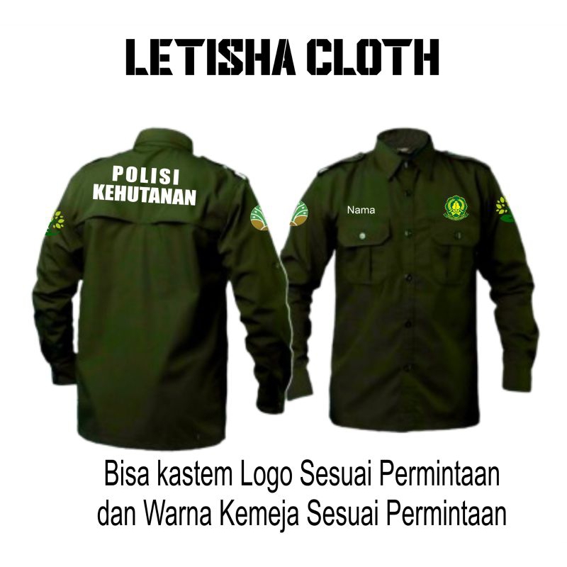 Jual kemeja polisi kehutanan//kemeja polhut//kemeja kementerian ...